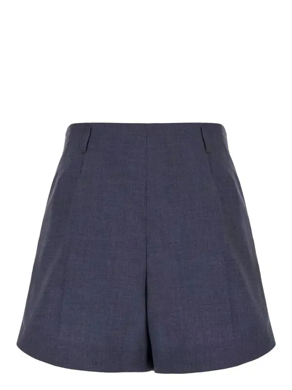 Givenchy High-waisted Wool Shorts - Blue