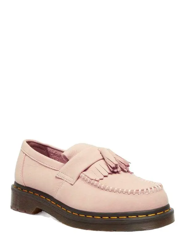 Dr. Martens Adrian Nubuck Leather Tassel Loafers - Pink