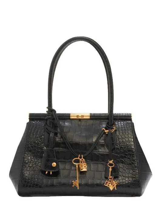 Dolce & Gabbana Marlene Embossed Satchel - Nero