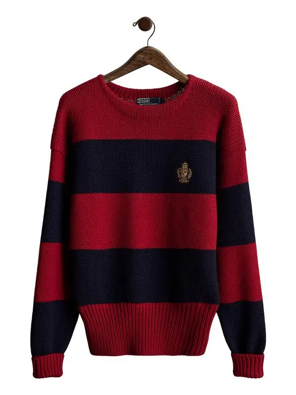 Ralph Lauren Striped Polo Crest Sweater - Multi