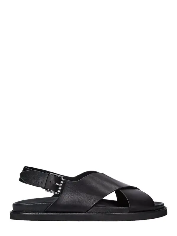 Ralph Lauren Zane Leather Sandal - Black
