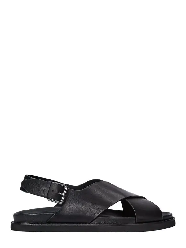 Ralph Lauren Zane Leather Sandal - Black