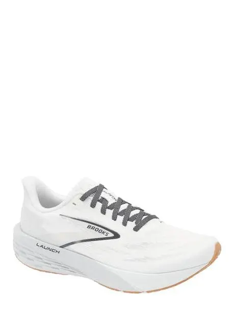 Brooks Launch Running Shoe - White/grey/black