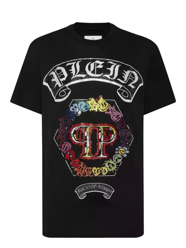 Philipp Plein Strass Smile T-shirt - Black