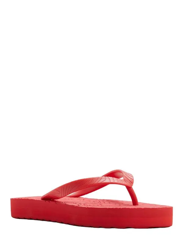 Roxy Beach Up Platform Flip Flop - Red