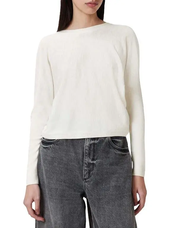ALLSAINTS Julieana Reversible Merino Wool Sweater - Chalk White