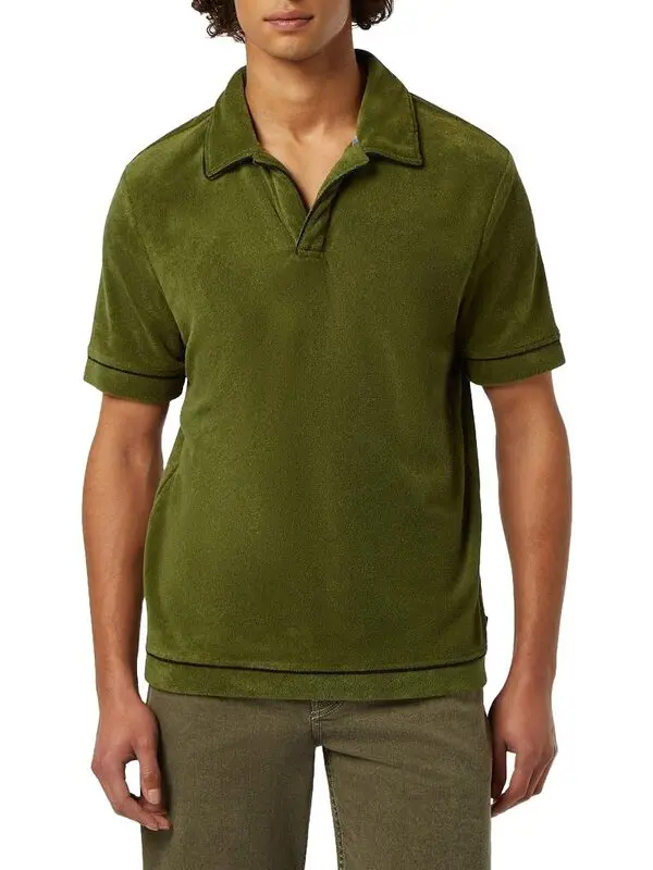 Scotch & Soda Towelling Cotton Terry Polo - Army