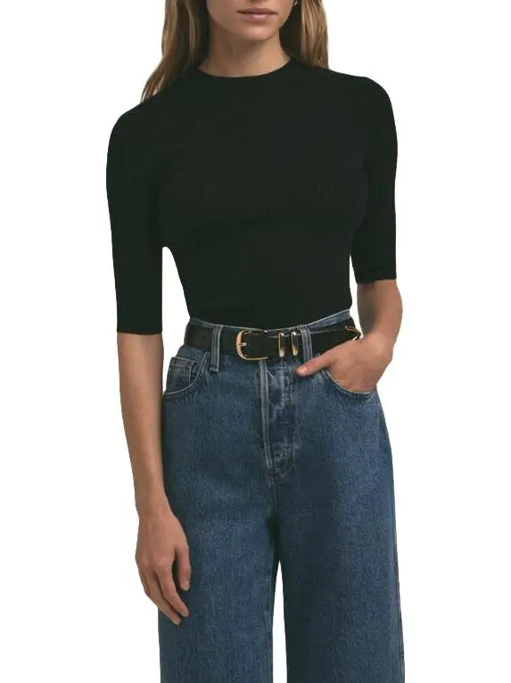 FAVORITE DAUGHTER The Amelia Wool Sweater - Black