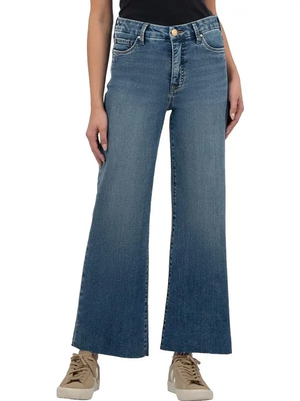 Kut From The Kloth Meg Fab Ab High-waist Wide Leg Ankle Jeans - Family