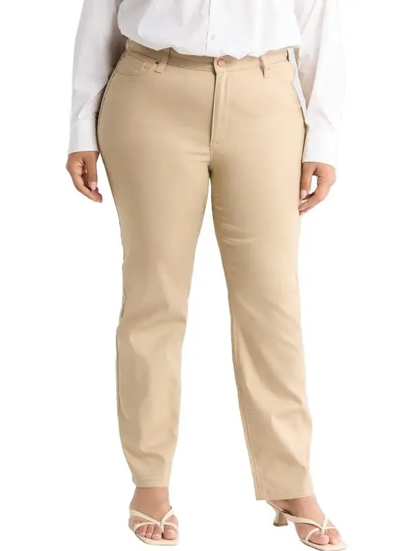 Jones New York Lexington Straight-leg Jeans - Jones Khaki