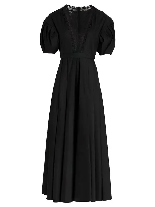 Giambattista Valli Poplin Midi Dress - Black