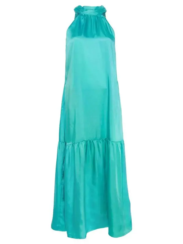 Liu Jo Satin Maxi Dress - Green