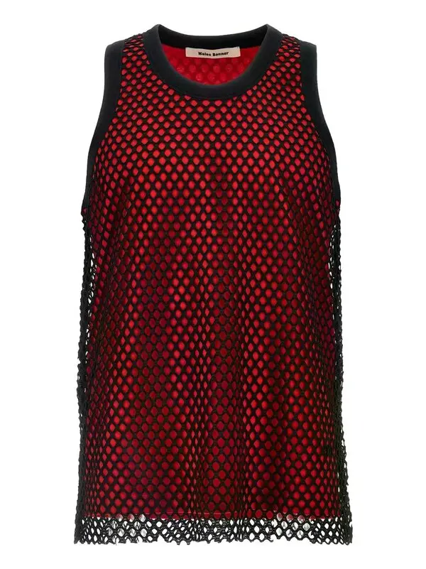 WALES BONNER Record Tank Top - Red