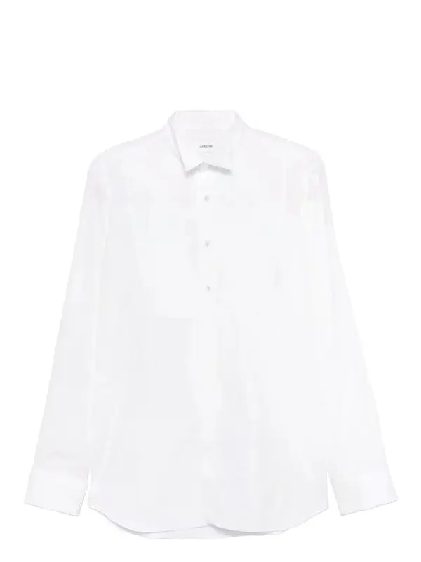 LARDINI Pintuck-detail Shirt - White