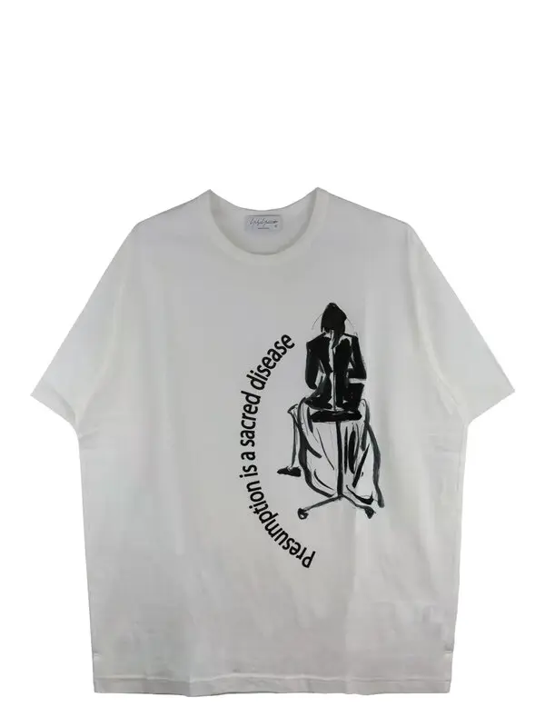 Yohji Yamamoto Logo-print T-shirt - White