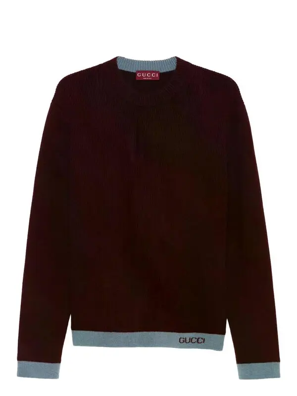 Gucci Intarsia Wool Sweater - Red