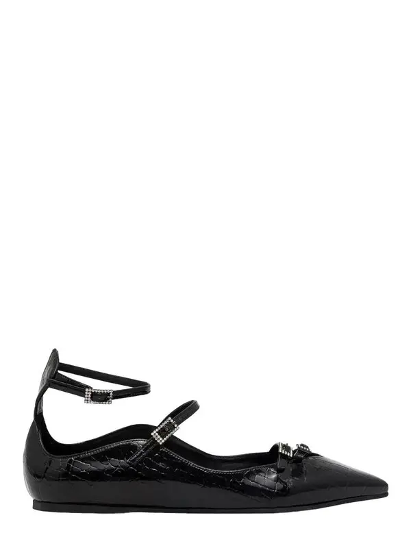 LE SILLA Morgana Ballerina Flats - Black