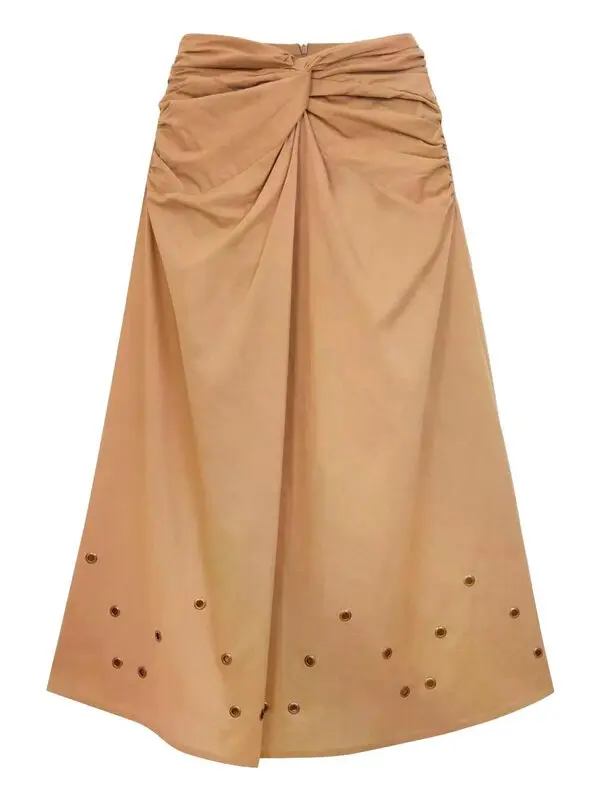 Isolda Kika Midi Skirt - Neutrals