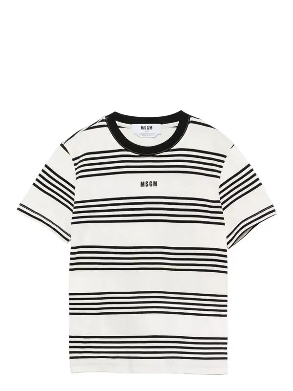 MSGM Striped T-shirt - White