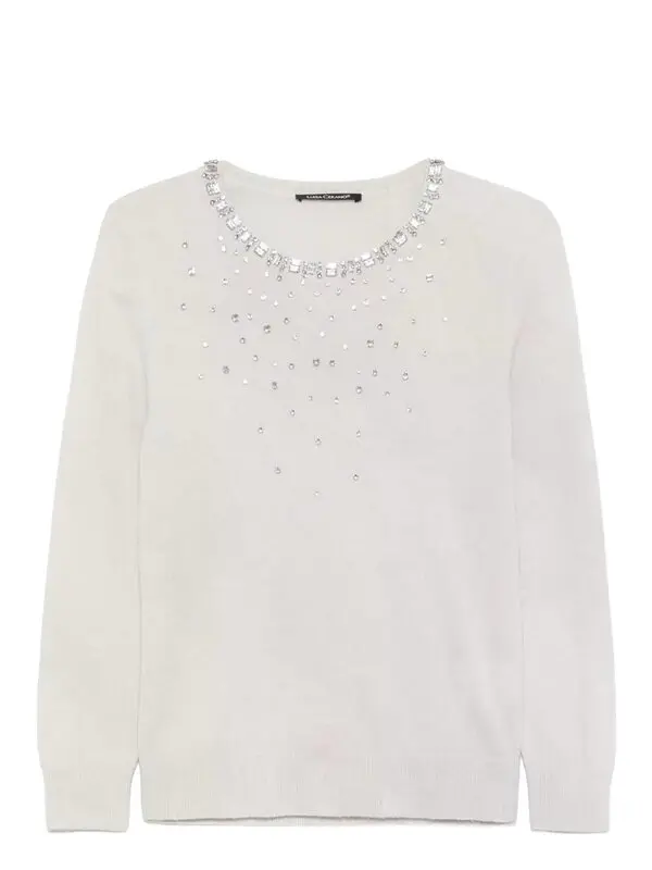 LUISA CERANO Rhinestone-embellished Pullover - Neutrals