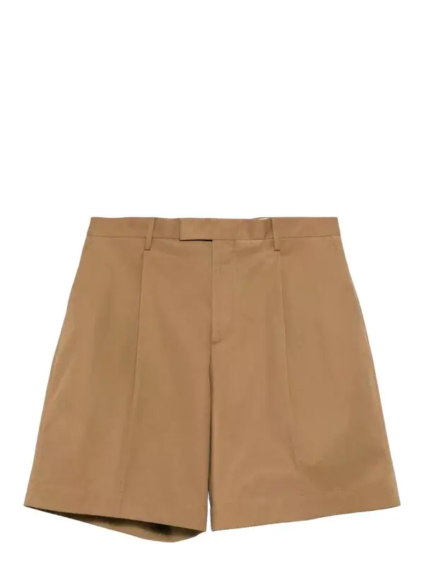 LARDINI Pleat-detail Tailored Shorts - Brown