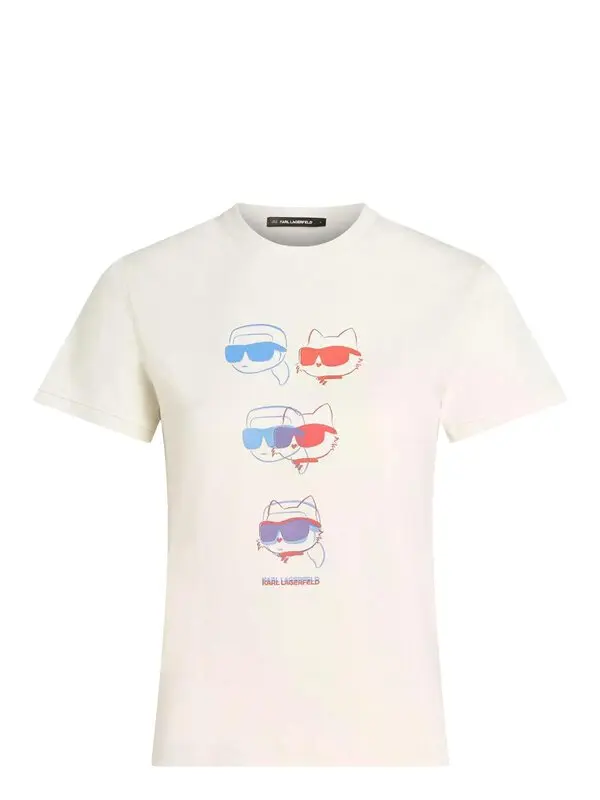 Karl Lagerfeld Ikon Color-pop T-shirt - White