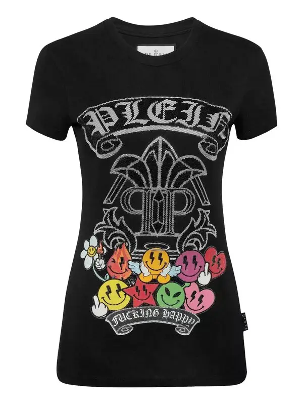 Philipp Plein Embroidered T-shirt - Black