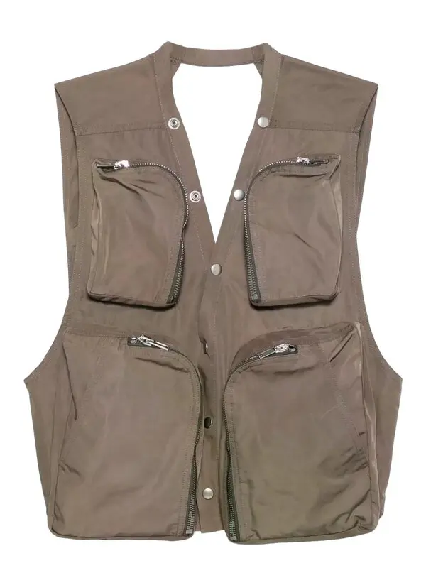 Rick Owens Open-back Cargo Gilet - Brown