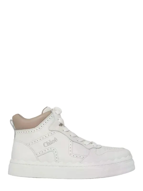 Chloé Perforated Detail Sneakers - White