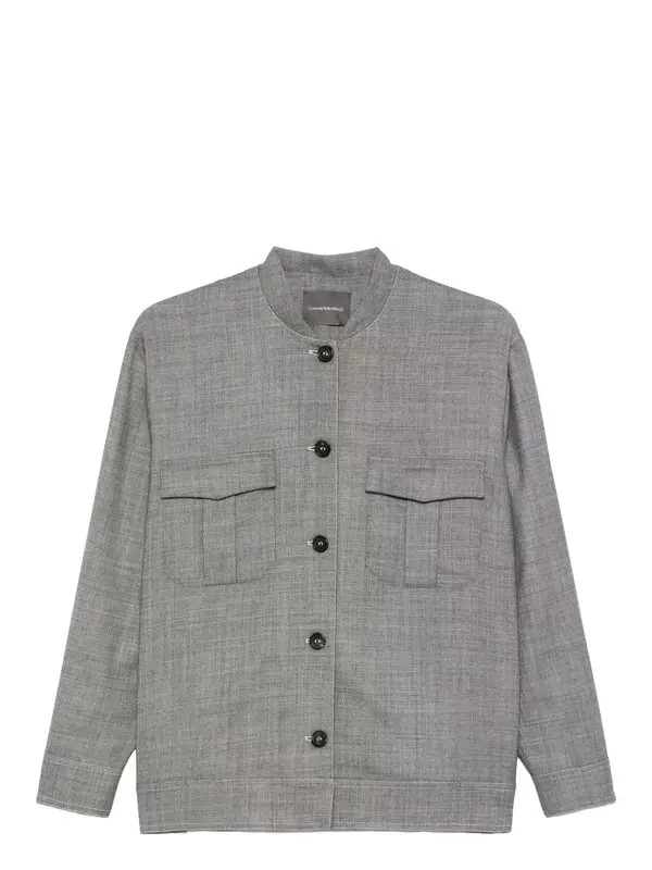Lorena Antoniazzi Band-collar Jacket - Grey