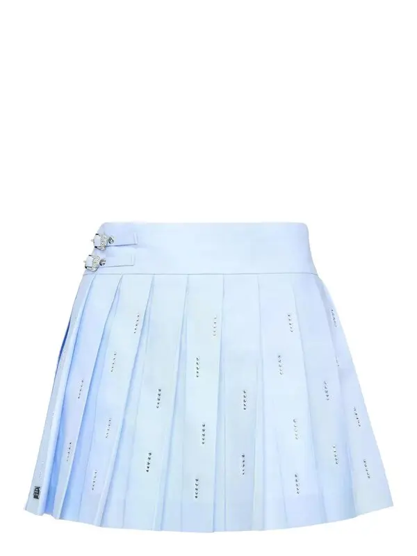 Philipp Plein Pleated Skirt - Blue