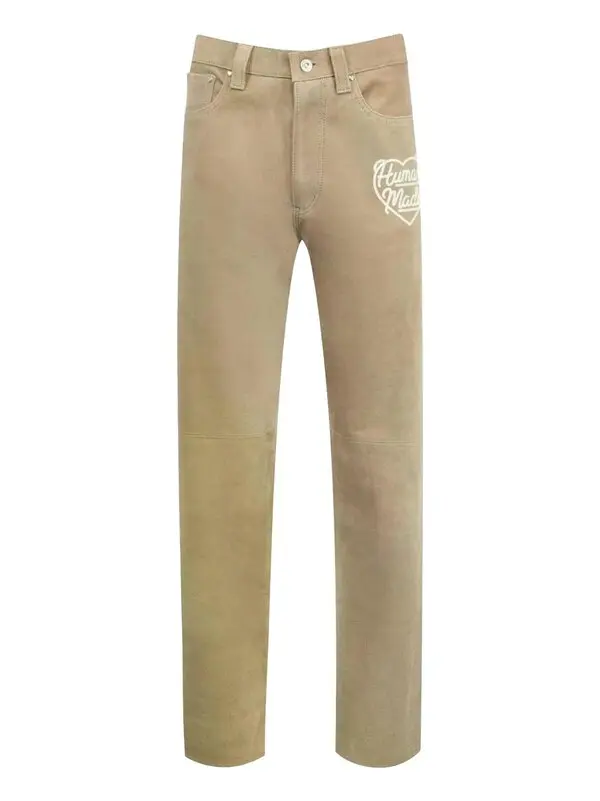 HUMAN MADE Leather Trousers - Neutrals