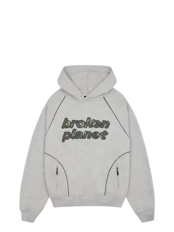 BROKEN PLANET Performance Hoodie - Heather Grey
