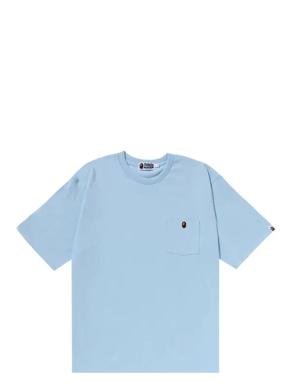 A BATHING APE Ape Head One Point Relaxed Fit Pocket Tee 'sax - Teal