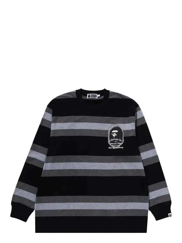 A BATHING APE Badge Hoop Long-sleeve Tee - Black