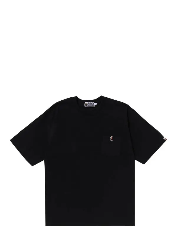 A BATHING APE Ape Head One Point Relaxed Fit Pocket Tee - Black