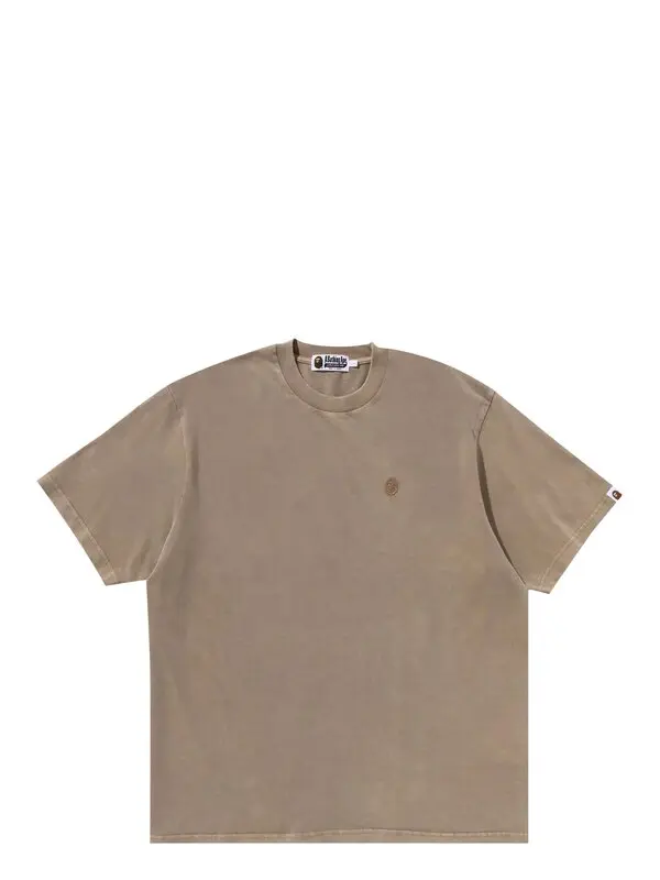 BAPE Ape Head One Point Garment Dyed Relaxed Fit Tee 'beige - Tan
