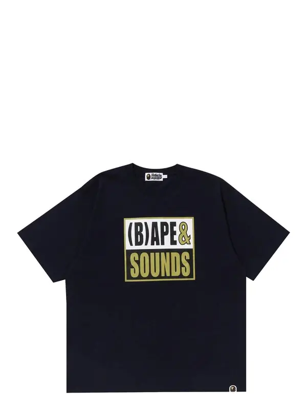 A BATHING APE Sounds Logo Tee 'navy - Blue
