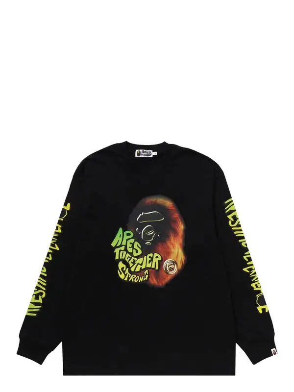 A BATHING APE Sport Graphic Long-sleeve Tee - Black