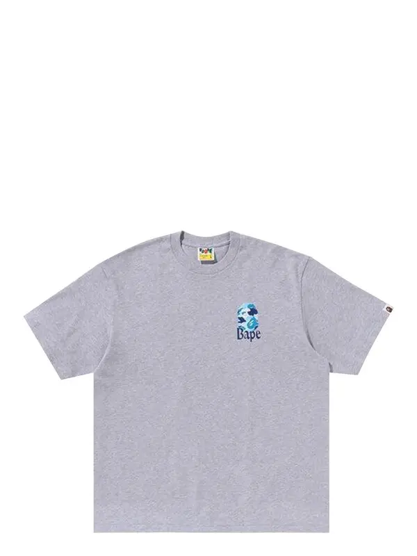 A BATHING APE Flora Ape Head Relaxed Fit Tee - Grey