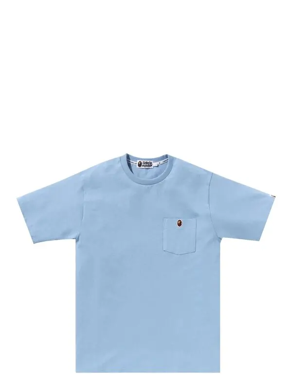 A BATHING APE Ape Head One Point Pocket Tee - Teal