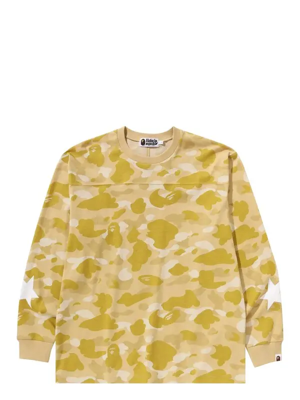 A BATHING APE Color Camo Relaxed Fit Long-sleeve Tee - Yellow