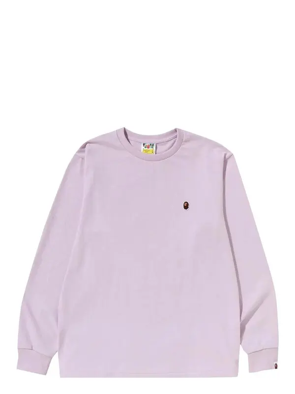 A BATHING APE Ape Head One Point Long-sleeve Tee - Purple