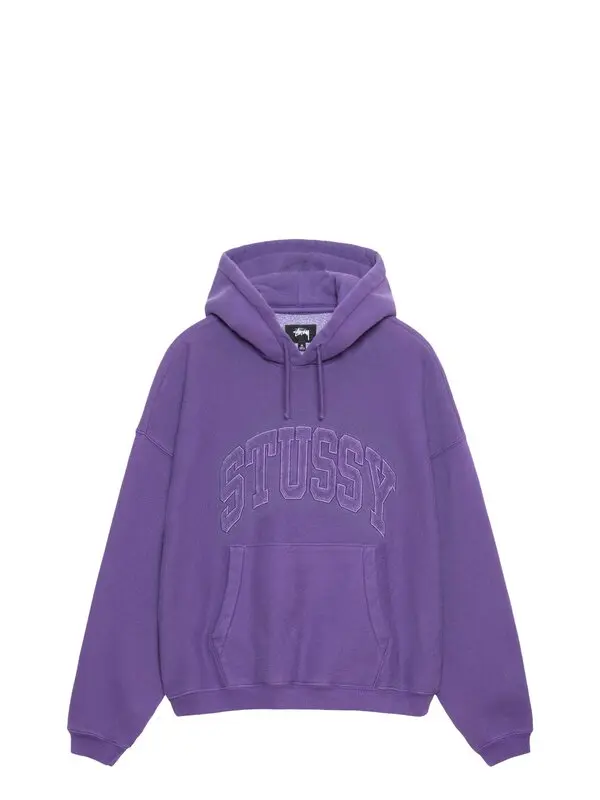 StÜssy Embroidered Relaxed Hoodie - Purple