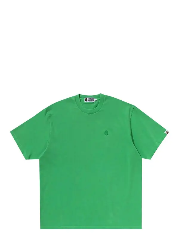 BAPE Ape Head One Point Garment Dyed Relaxed Fit Tee - Green