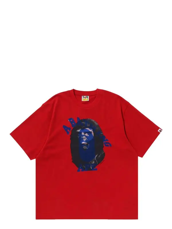 A BATHING APE Ape Head Multi-print Tee - Red