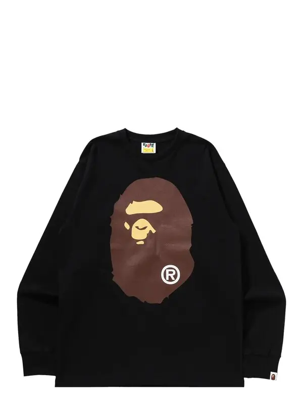 A BATHING APE Big Ape Head Long-sleeve Tee - Black