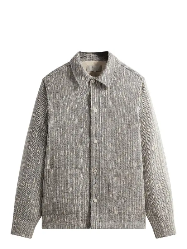 Kith Slub Boucle Boxy Collared Overshirt 'ink - Grey