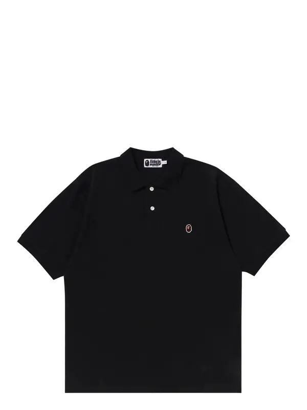 A BATHING APE One Point Relaxed Fit Polo Shirt - Black