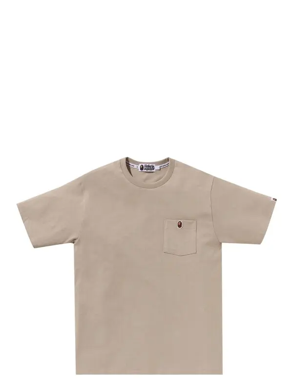 A BATHING APE Ape Head One Point Pocket Tee 'beige - Tan